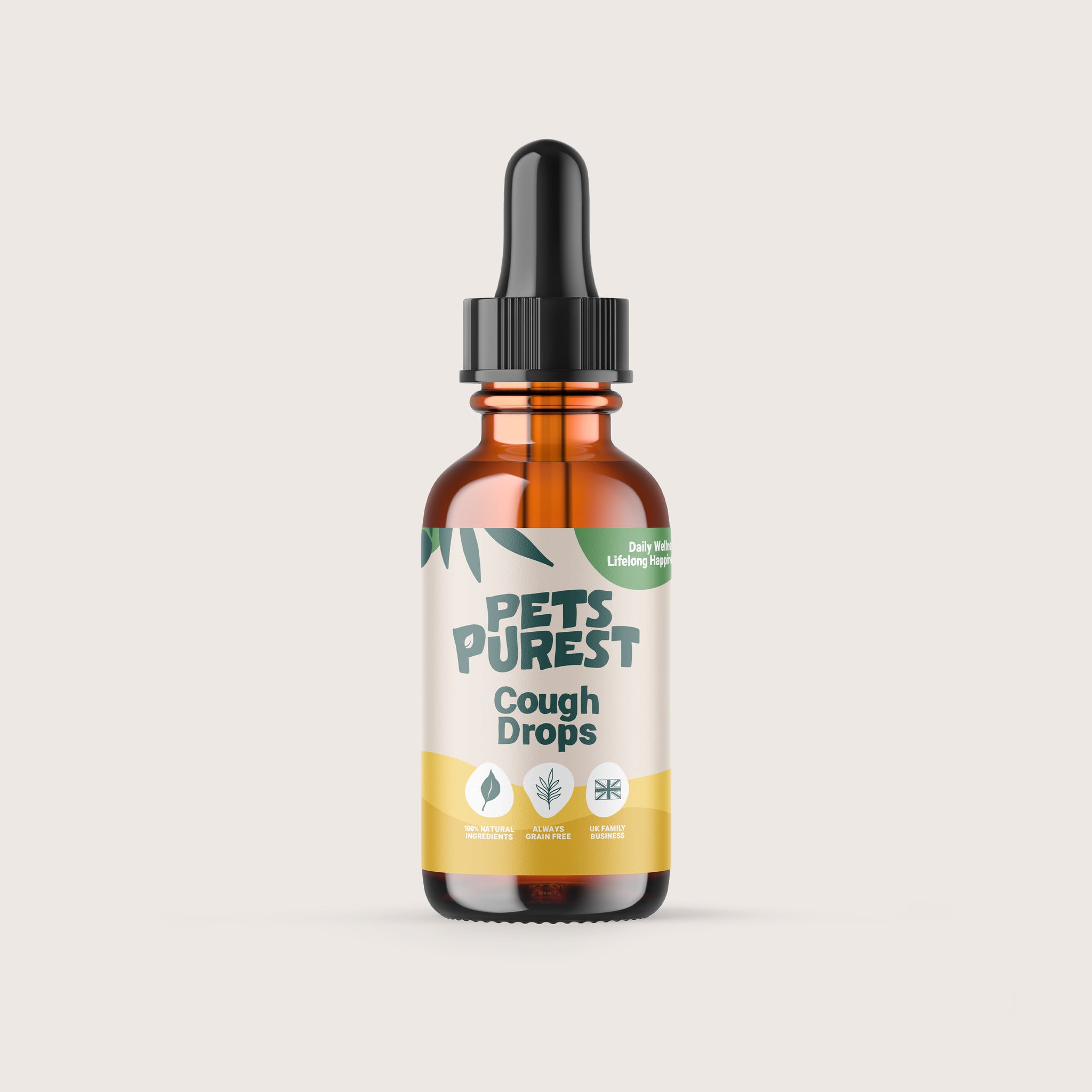 Natural Cough Drops 30ml Dogs & Cats | Throat Support | Pets Purest