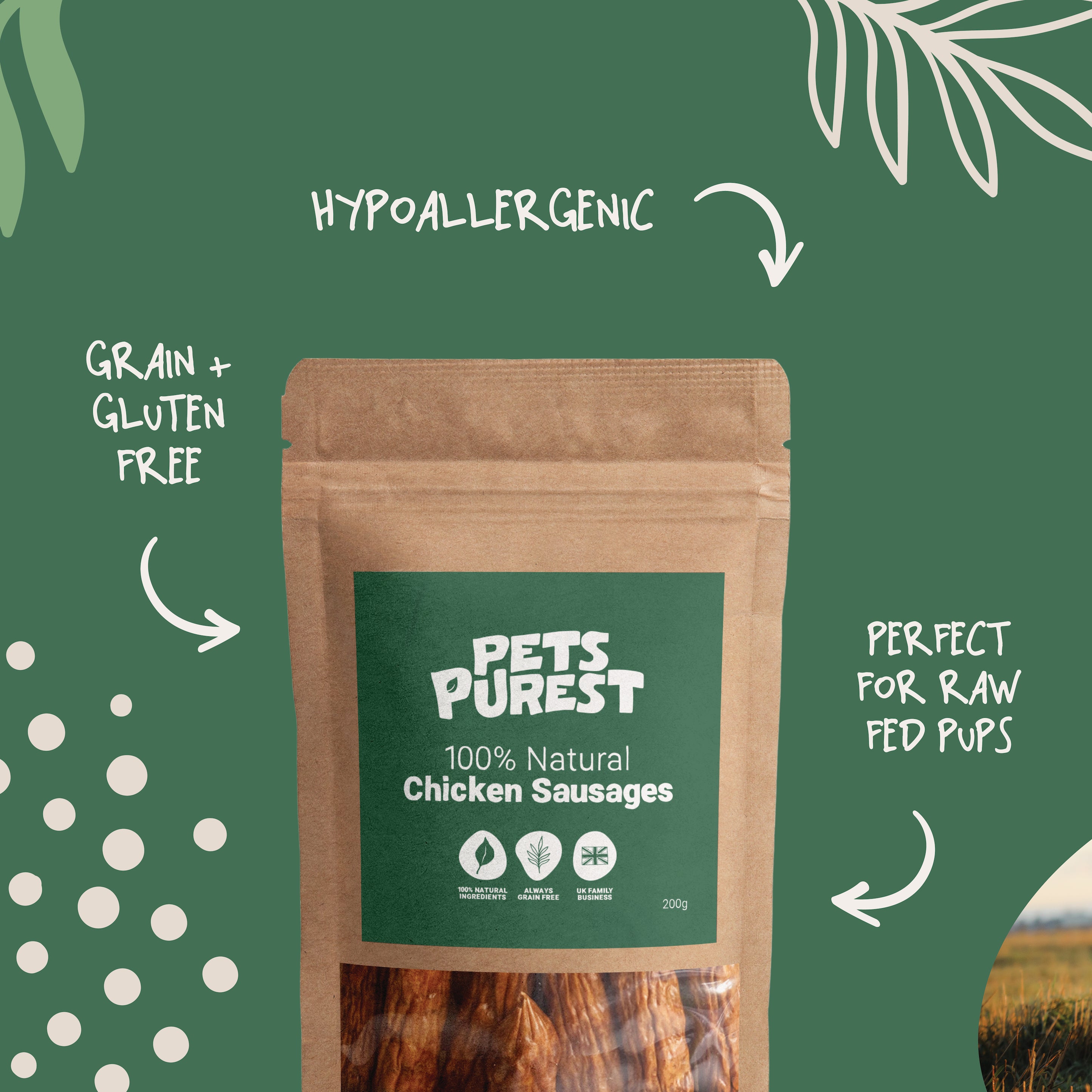 Chicken Sausages for Dogs | 100% Natural | Pets Purest