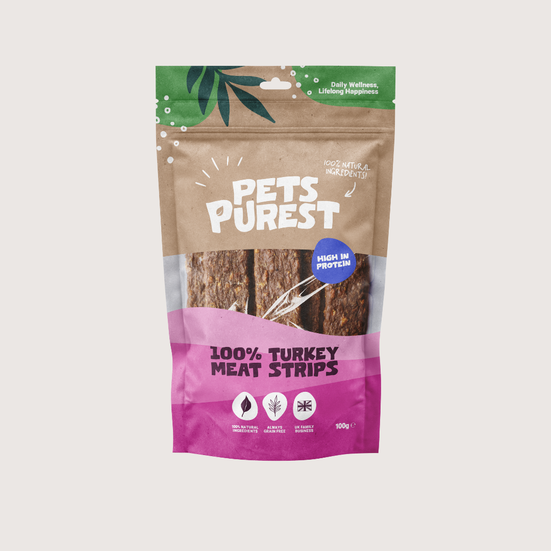 100% Natural Turkey Meat Strips for Dogs | Grain-Free | Pets Purest